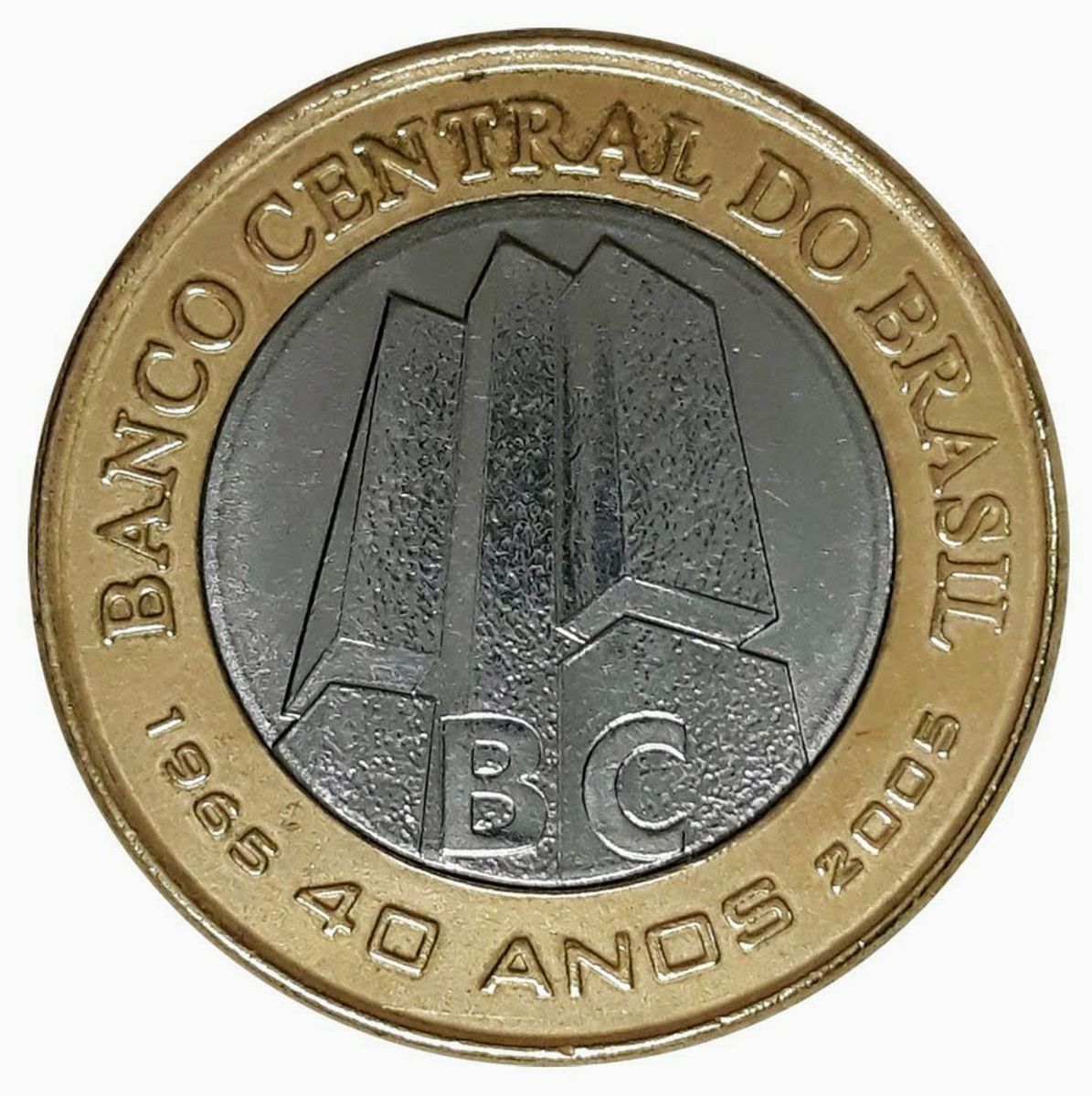 Moeda de 1 Real Comemorativa 40 Anos do Banco Central | Produto Vintage ...
