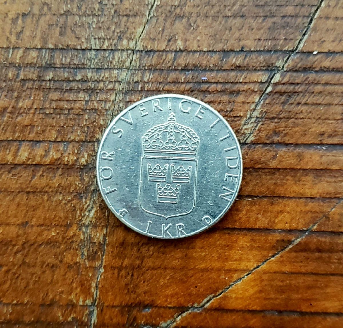 Moeda Dinamarca 1 Krone Coroa Dinamarquesa | Produto Vintage e Retro ...
