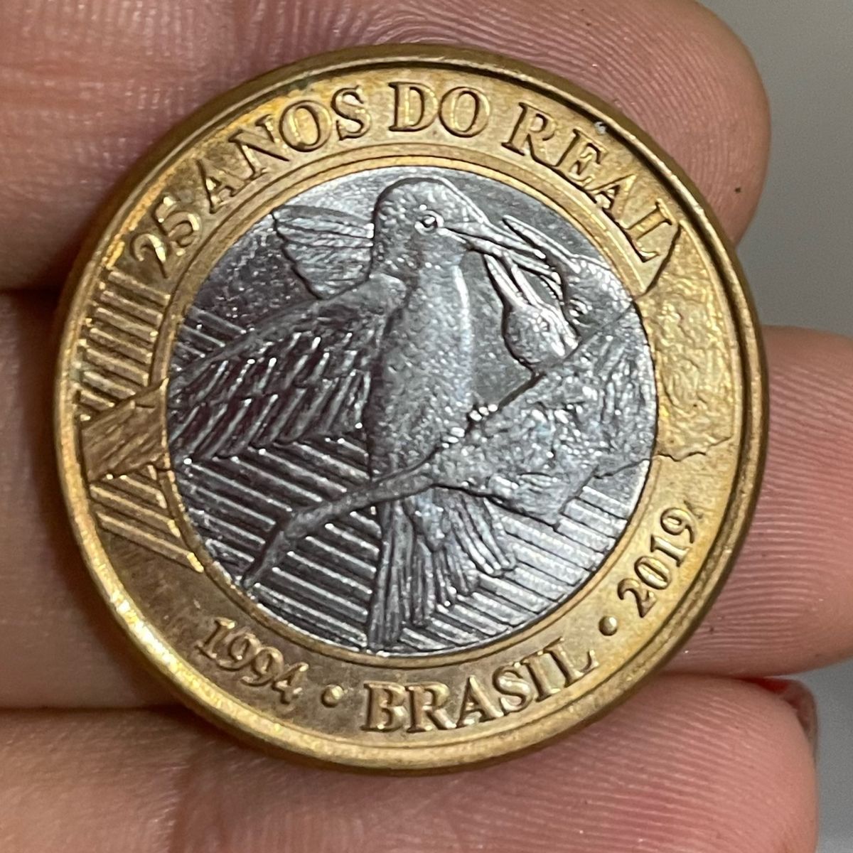 Moeda Real de 25 Anos do Real Beija-flor Colecionador | Produto Vintage ...