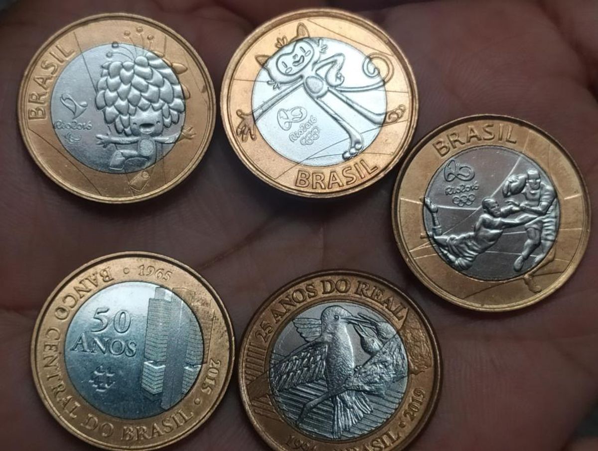 Moedas Raras de 1 Real -kit com 5 Moedas | Produto Vintage e Retro ...