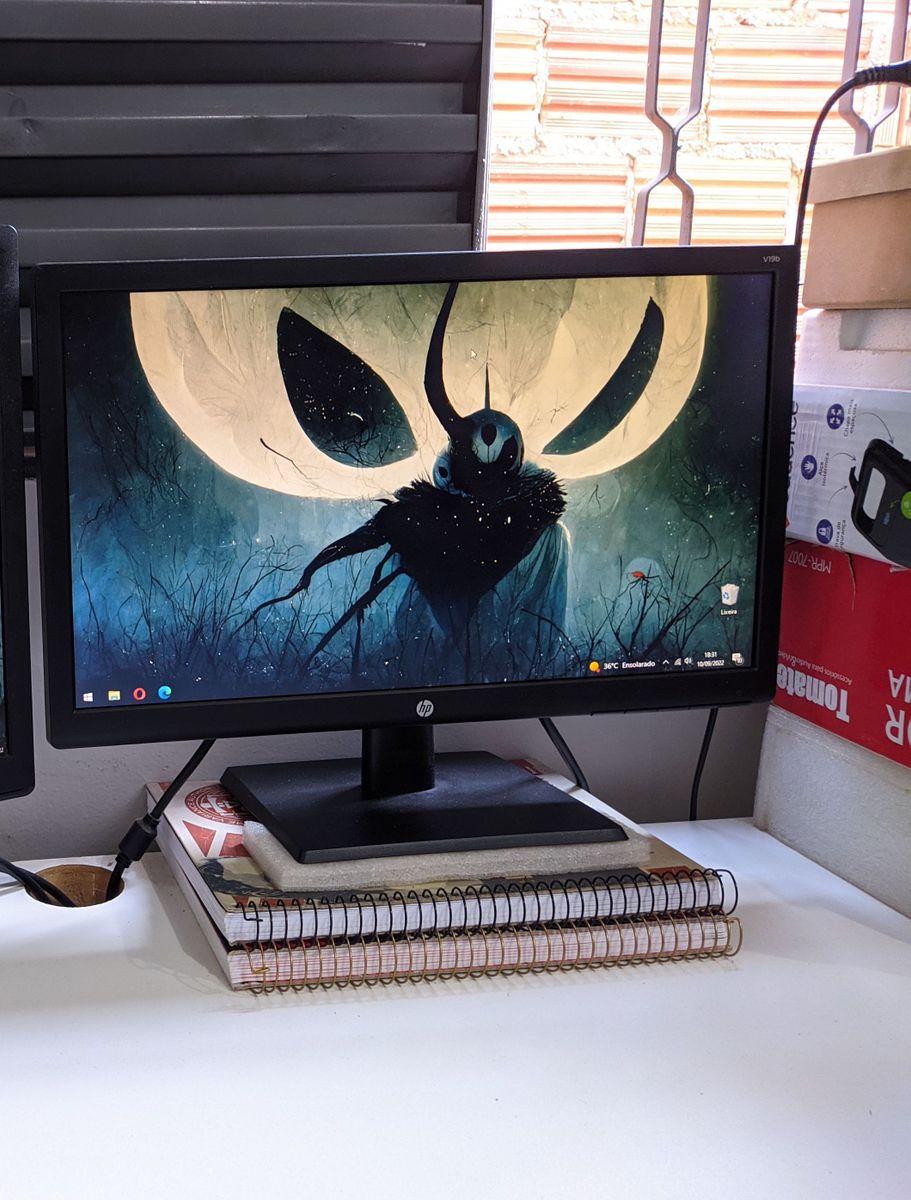 Monitor Hp V19b | Computador Desktop Hp Usado 76425214 | enjoei
