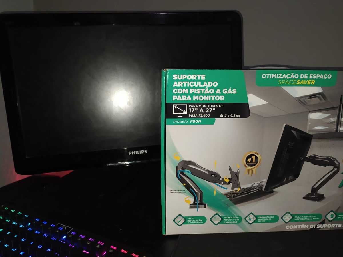 Monitor Philips 20'' + Suporte Articulado de Mesa | Computador Desktop ...