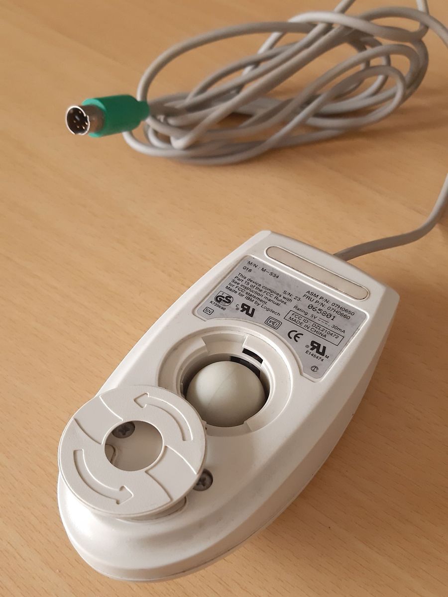 Mouse Analógico Esfera Antigo | Mouse p/ Computador Logitech Usado ...