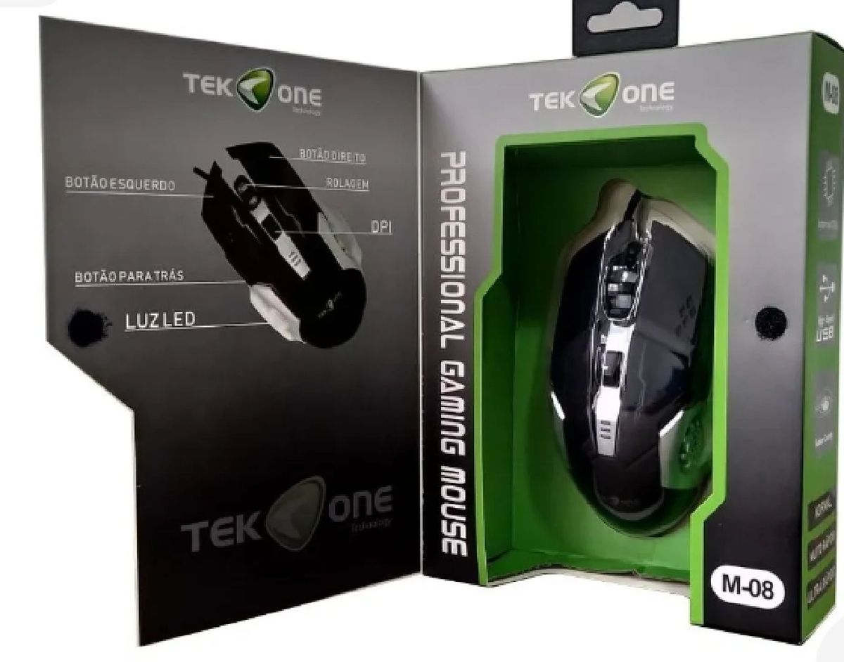 Mouse Gamer Led Rgb 2400 Dpi Tek One | Mouse p/ Computador Mouse Gamer ...