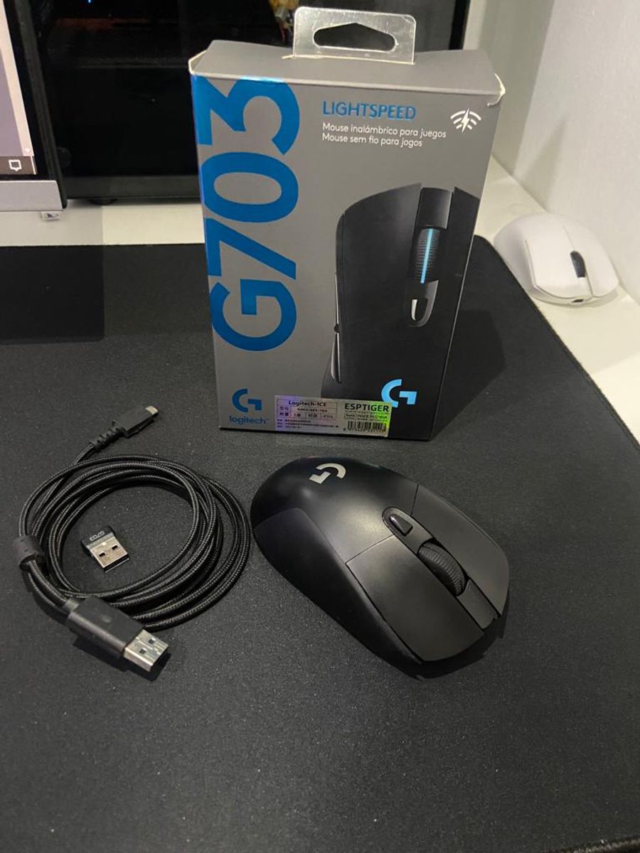 Mouse Gamer sem Fio (wireless) Logitech G703 Lightspeed / Rgb Lightsync Sensor Hero 25k com ...