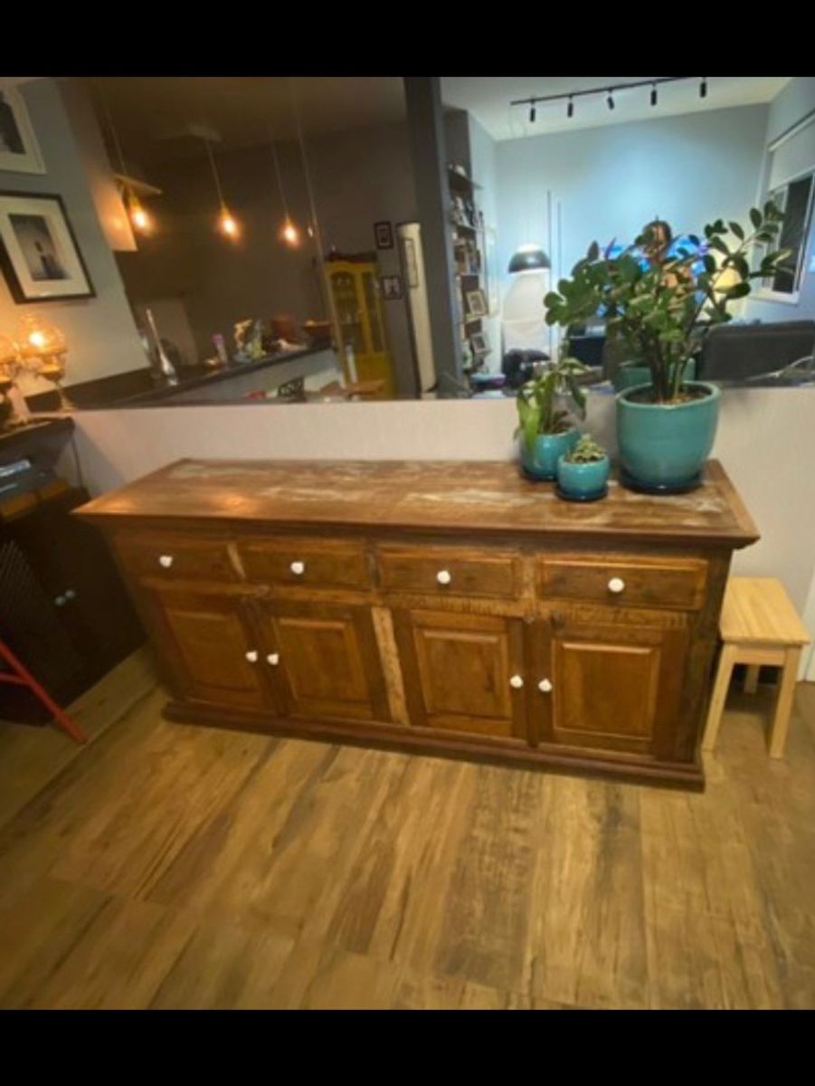 Móvel Madeira Maciça Perfeito Estado | Rack Madeira Maciça Usado ...