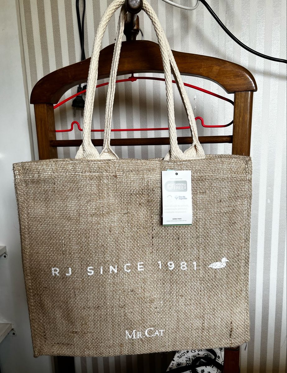 Mr Cat - Sacola Ecobag - com Juta Ecológica e Algodão Sustentável ...