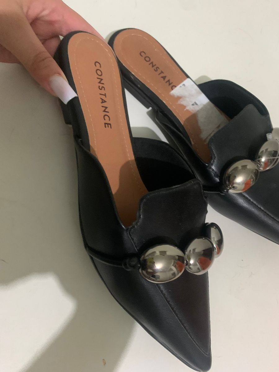 Mule Preto Constance Novo | Sapato Feminino Constance Nunca Usado ...