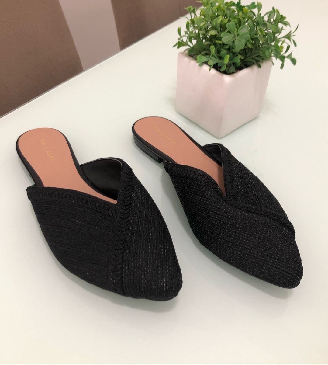 Mule Preto | Sandália Feminina Via Scarpa Nunca Usado 61477590 | enjoei