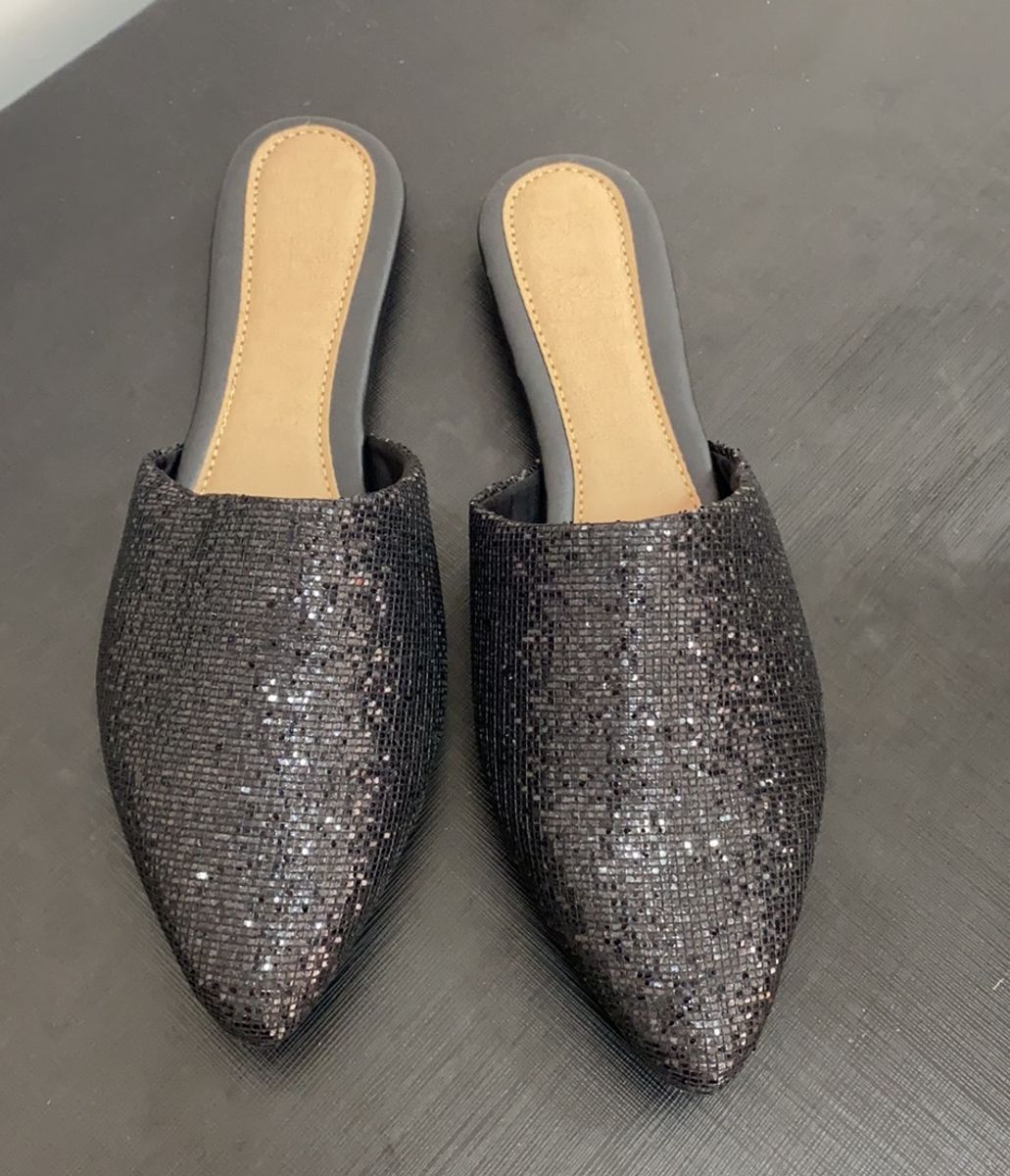 Mulle Preto Brilho | Sandália Feminina Dbshoes Nunca Usado 70244191 ...