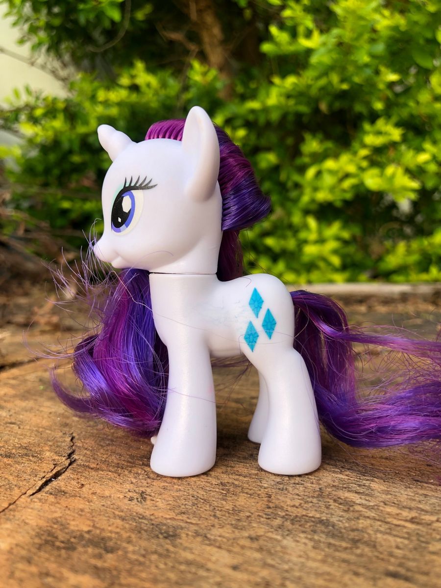 My Little Pony Brushable Mane Six G4 Rarity | Brinquedo Hasbro Usado ...