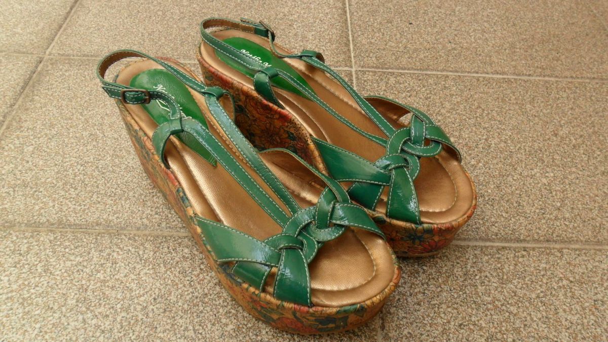 Natália Marchi Sandália Verde | Sandália Feminina Natália Marchi Usado ...