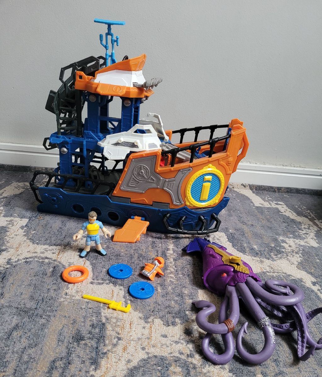Navio Comando No Mar Imaginext Fischer Price Mattel | Brinquedo ...