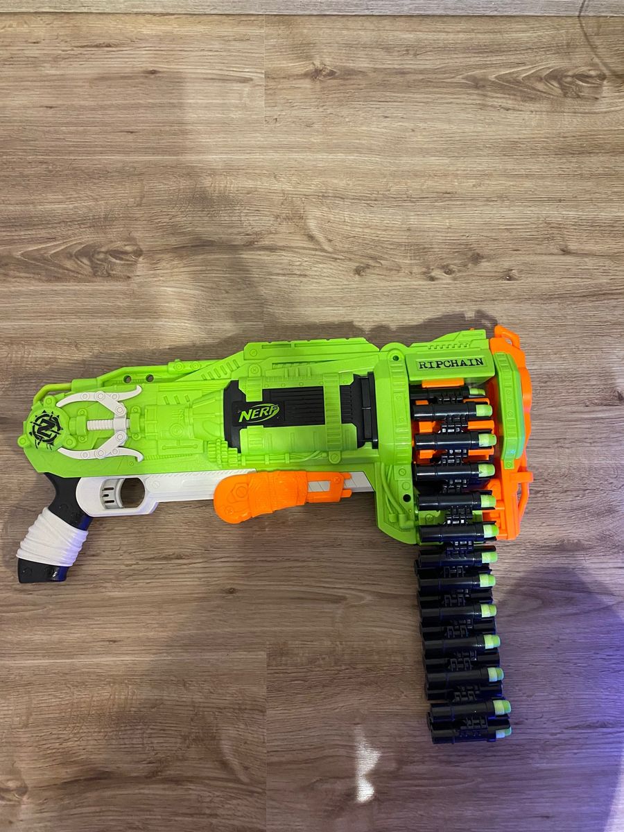 Nerf Ripchain + 25 Dardos Nerf Zombie | Brinquedo Nerf Usado 85270867 ...