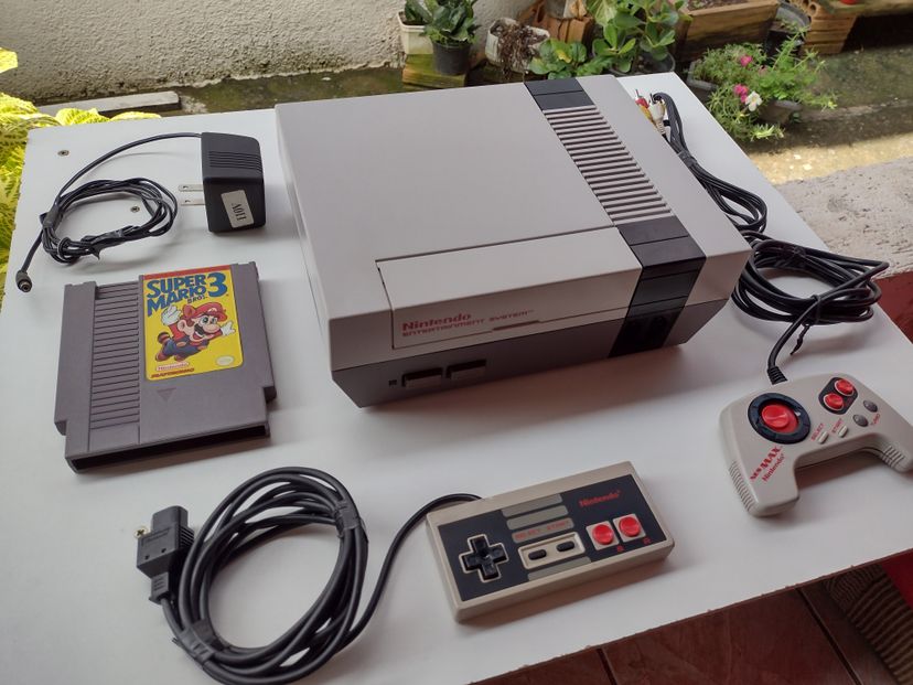 Nes Nintendinho 8 Bits Console Playtronic Completo 2 Controles Originais + Fita Super Mario 3 ...