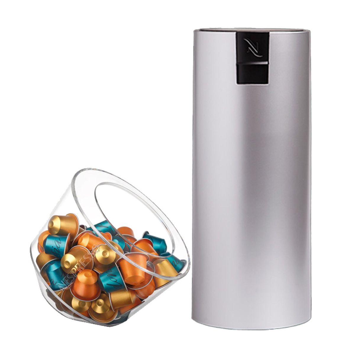 Nespresso Container de Capsulas Alumínio + Porta Capsulas Acrílico ...