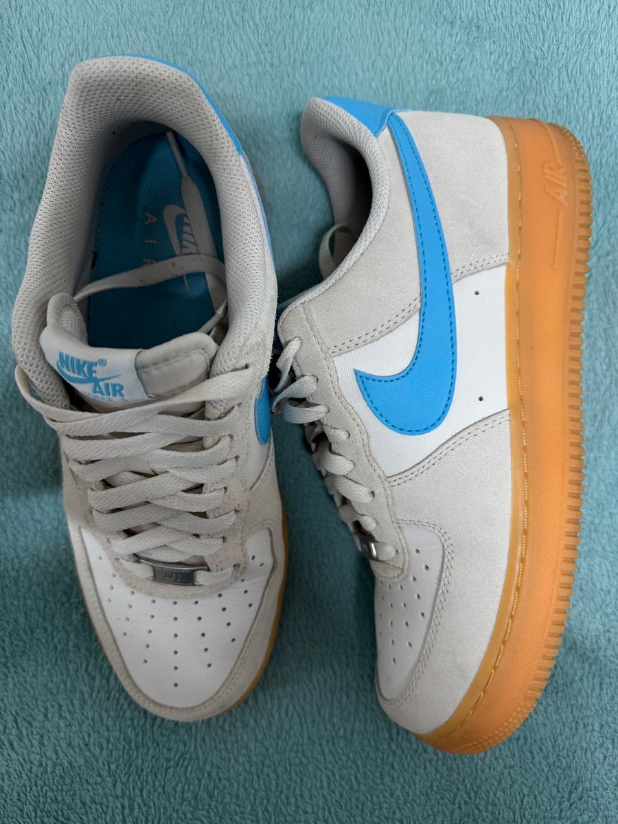 Nike Air Force 1 07 Lv8 - Branco/azul T- 40 Raro | Tênis Masculino Nike ...