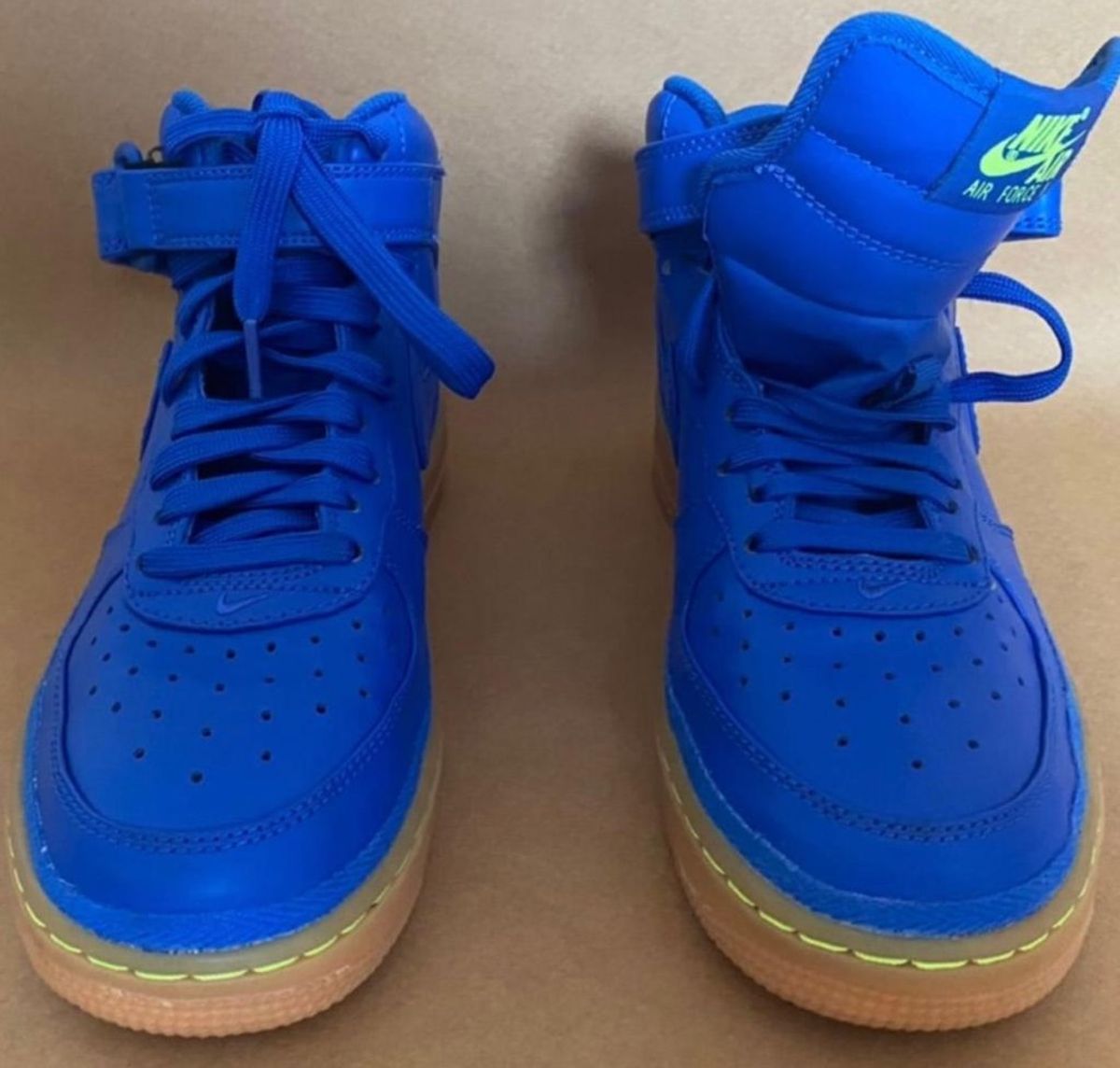 Nike Air Force 1 Mid Azul/amarelo | Tênis Feminino Nike Nunca Usado ...
