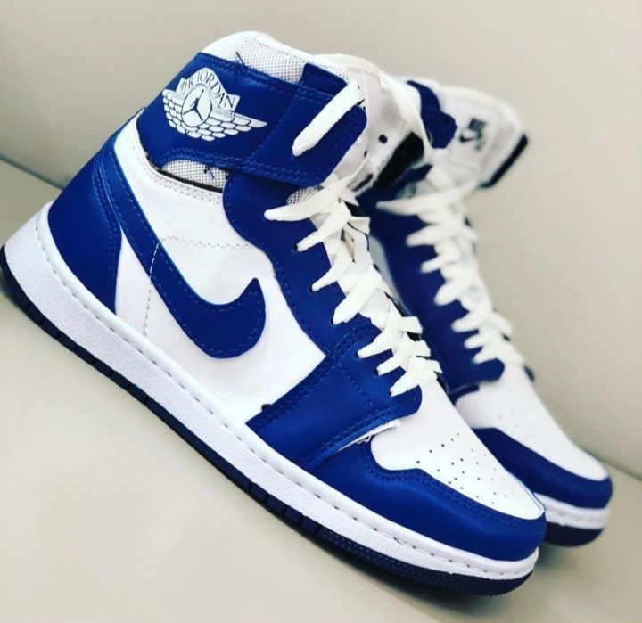 Nike Air Jordan 1 Retro Azul e Branco | Tênis Masculino Nike Nunca ...