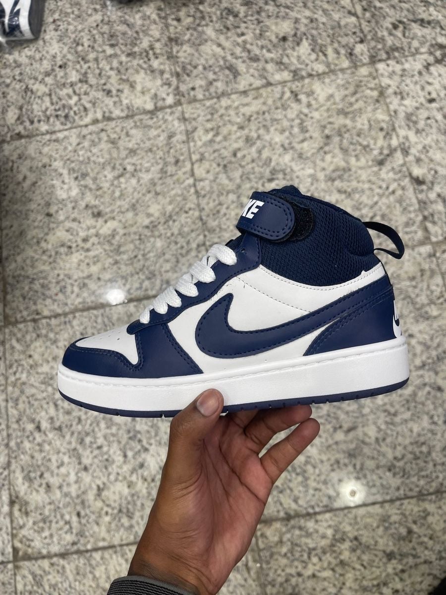 Nike Court Vision Borough Mid Azul Marinho | Tênis Masculino Nike Nunca ...
