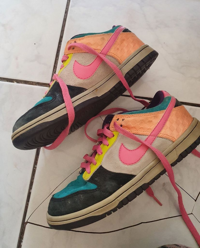 Nike Dunk Low 6.0 Colorido | Tênis Feminino Nike Usado 78131505 | enjoei