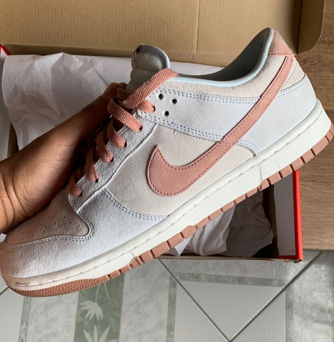 Nike Dunk Low Fóssil Rose | Tênis Masculino Nike Usado 76076011 | enjoei