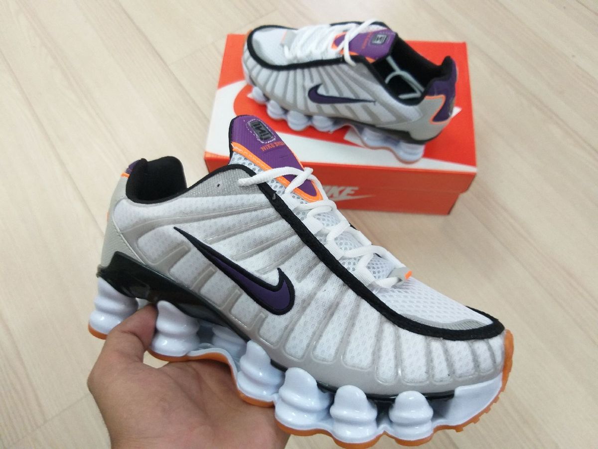 Nike Shox 12 Molas Branco/roxo | Tênis Masculino Nike Nunca Usado ...