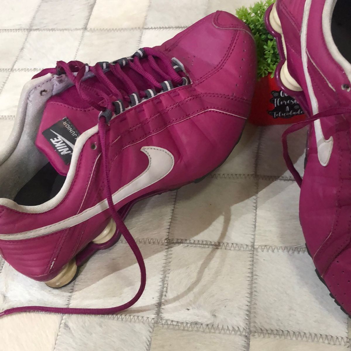 Nike Shox Rosa | Tênis Feminino Nike Usado 78323154 | enjoei