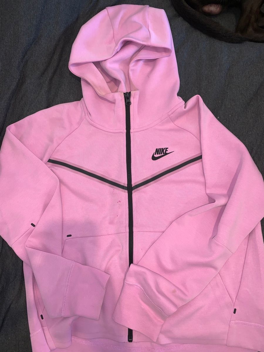 Nike Tech Fleece Rosa Feminina Tamanho P Original | Blusa Feminina Nike ...