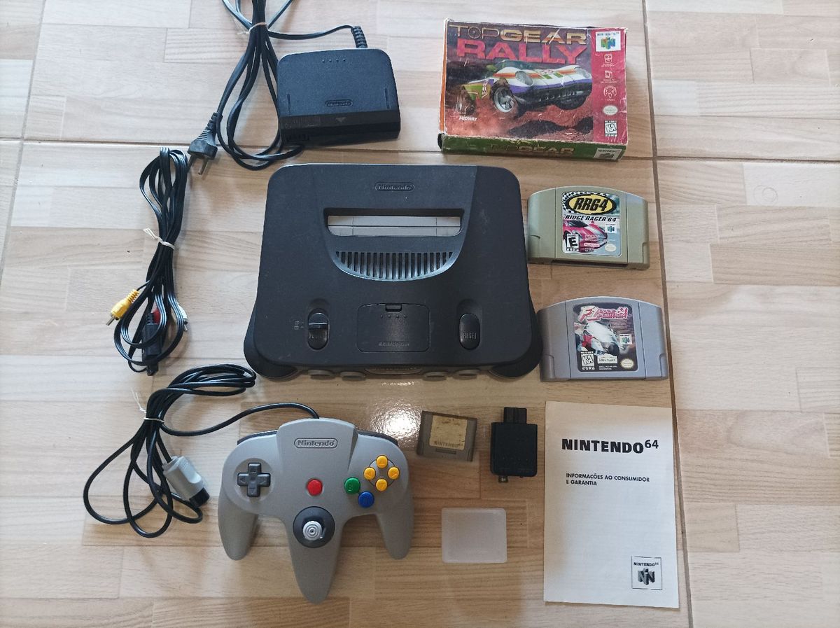 Nintendo 64 com Jogos Originais e Controle sem Folga | Console de Videogame Gradiente Usado ...