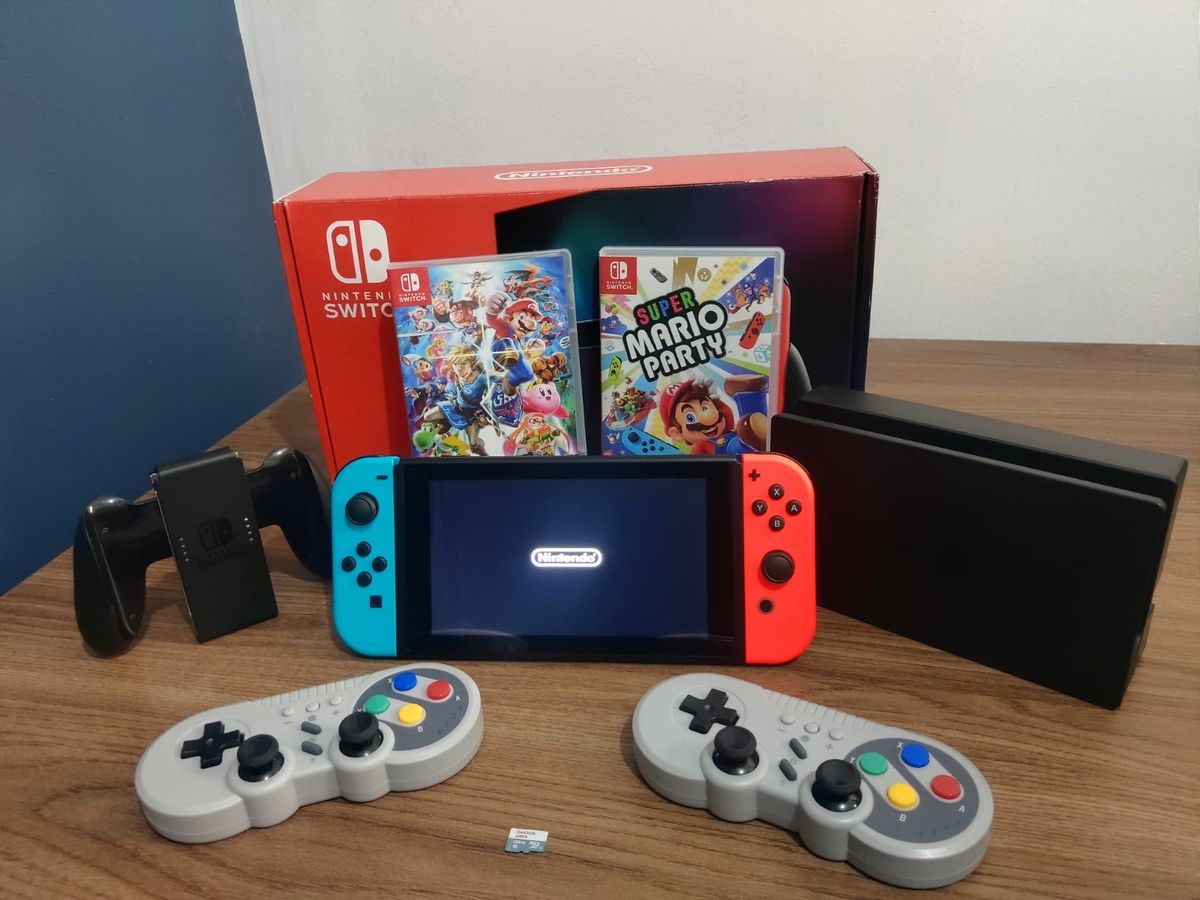 Nintendo Switch 32gb Stnd V2 + Jogos e Acessórios [usado] | Console de ...
