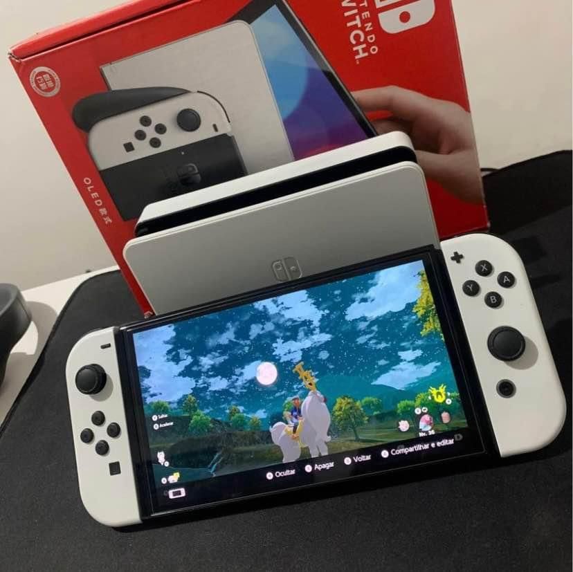 Nintendo Switch Oled Branco | Console de Videogame Nintendo Usado 83138676 | enjoei
