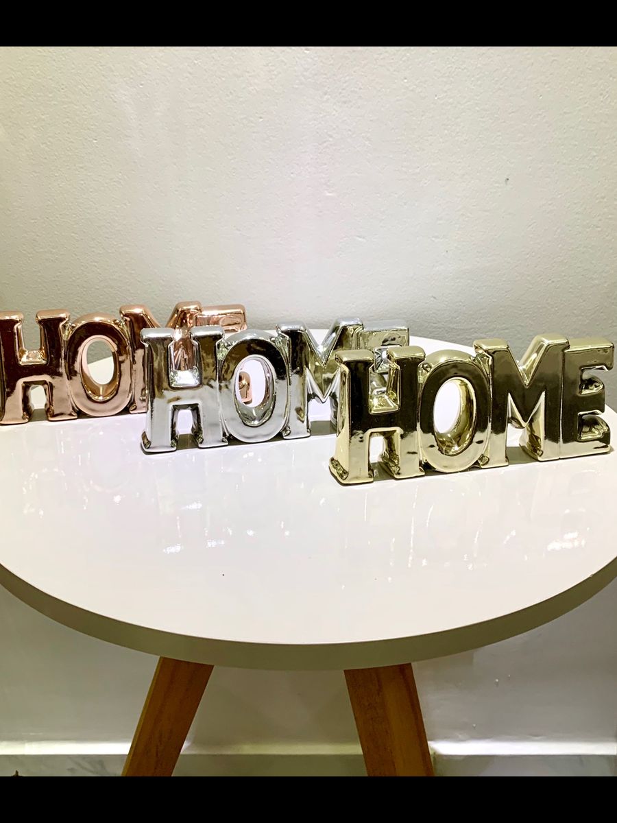 Nome Home Nas Cores Dourado e Rose | Item de Decoração Nunca Usado ...