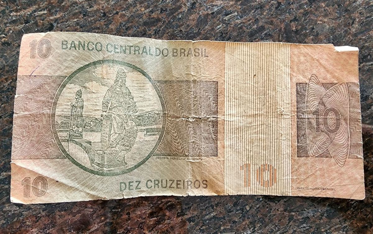 Nota Antiga 10 Cruzeiros | Produto Vintage e Retro Usado 80061234 | enjoei
