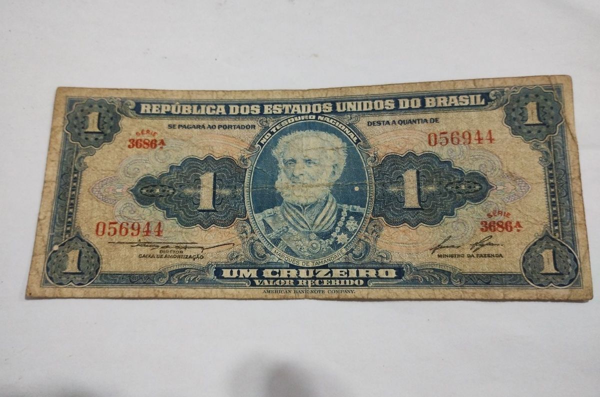 Nota Cédula 1 Cruzeiro | Produto Vintage e Retro Nota Cédula 1 Cruzeiro ...