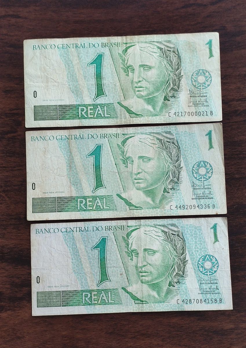 Nota Cédula de 1 Real da Primeira Família | Cacareco Usado 82309850 ...