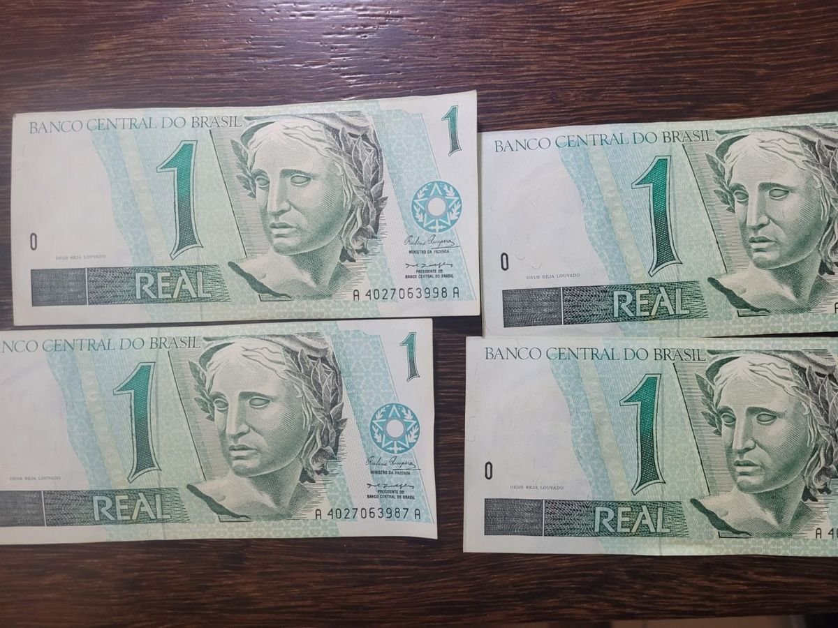 Nota de 1 Real Antiga Foto da Própria Nota a Venda | Item de Papelaria ...