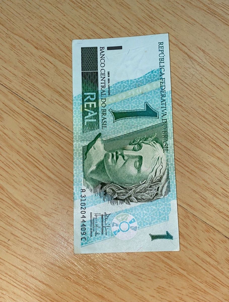 Nota de 1 Real Original Nova | Produto Vintage e Retro Nunca Usado ...