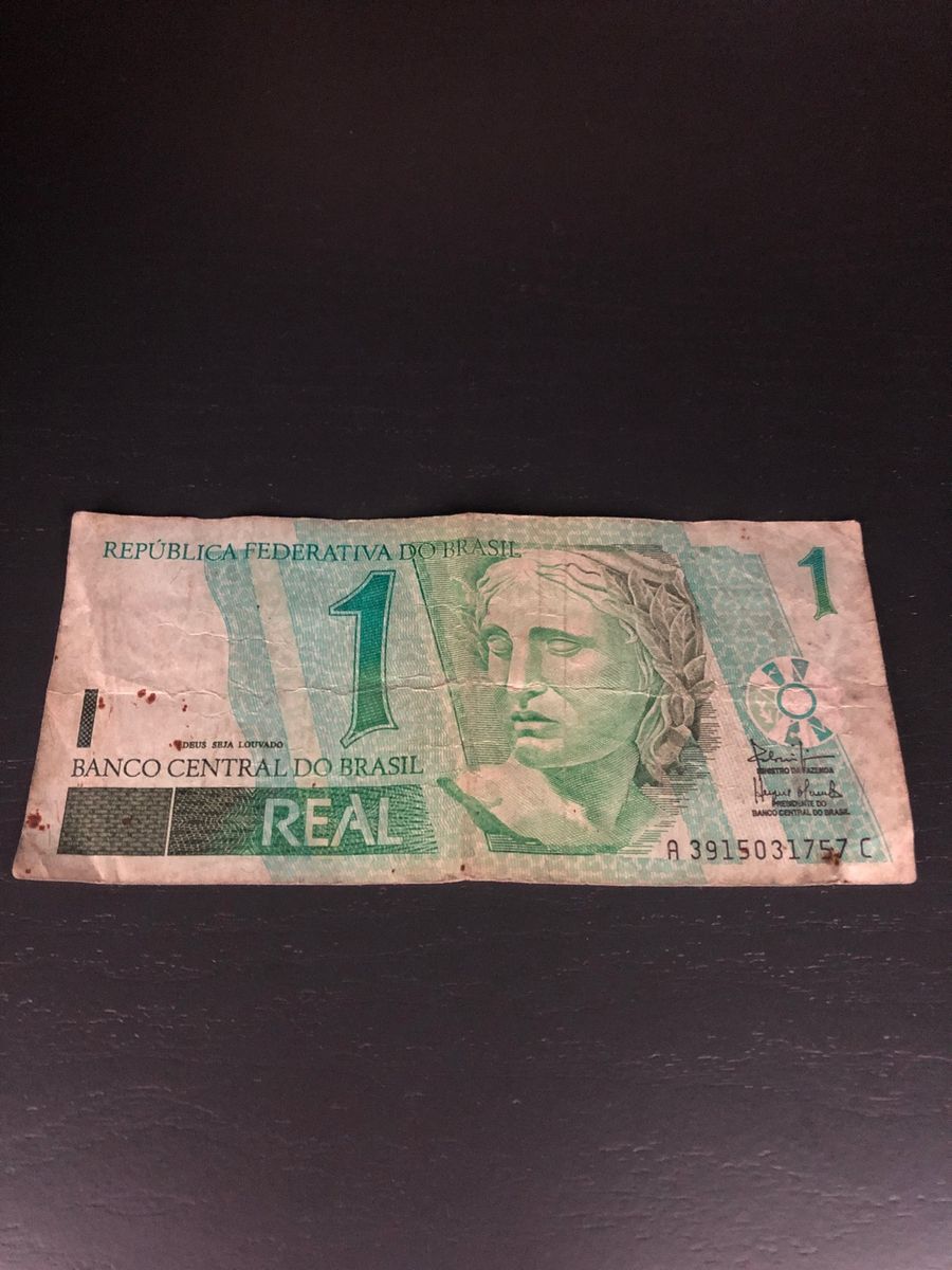 Nota de 1 Real Original | Produto Vintage e Retro Real Usado 97850912 ...