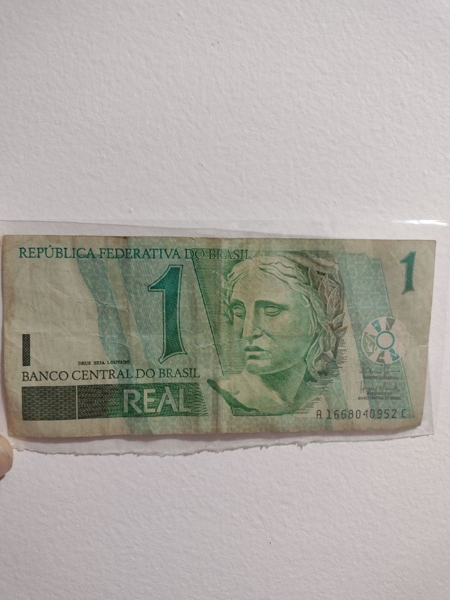 Nota de 1 Real. | Produto Vintage e Retro Banco Central Do Brasil ...