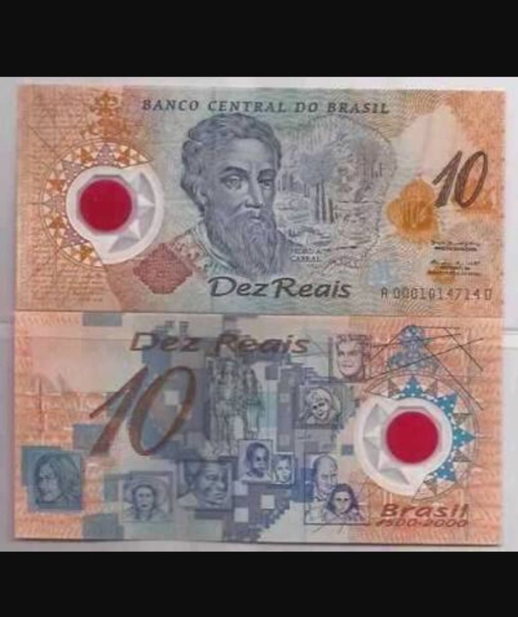 Nota de 10,00 Reais Polímero Antiga | Produto Vintage e Retro Nunca ...