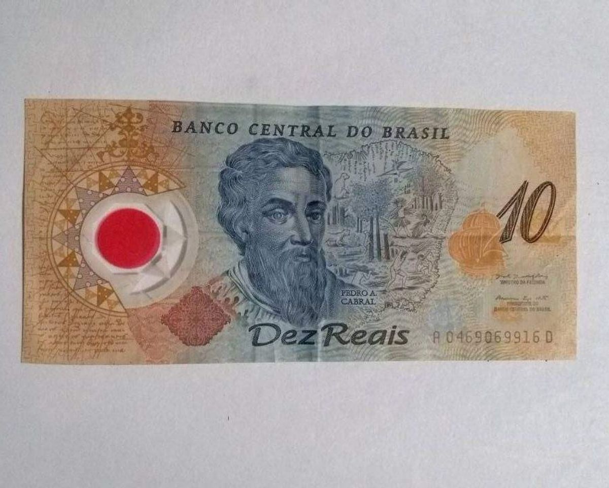 Nota de 10 Reais de Plástico Polímero Cédula Antiga 10 Reais | Produto ...