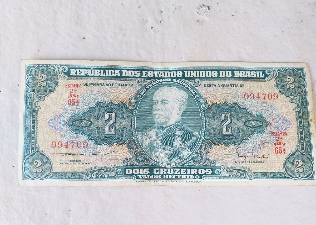 Nota de Dois Cruzeiros | Produto Vintage e Retro Usado 74074551 | enjoei