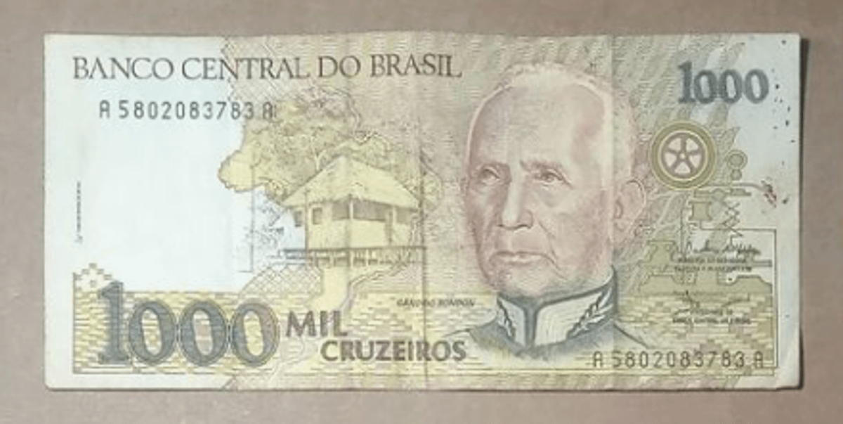 Nota de Mil Cruzeiros | Cacareco Rezartes Usado 84067766 | enjoei