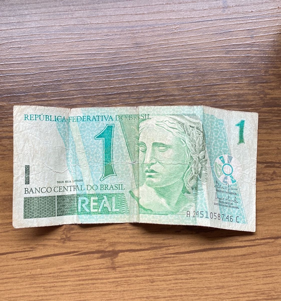 Nota de Um Real Antiga | Produto Vintage e Retro Real Usado 76866792 ...