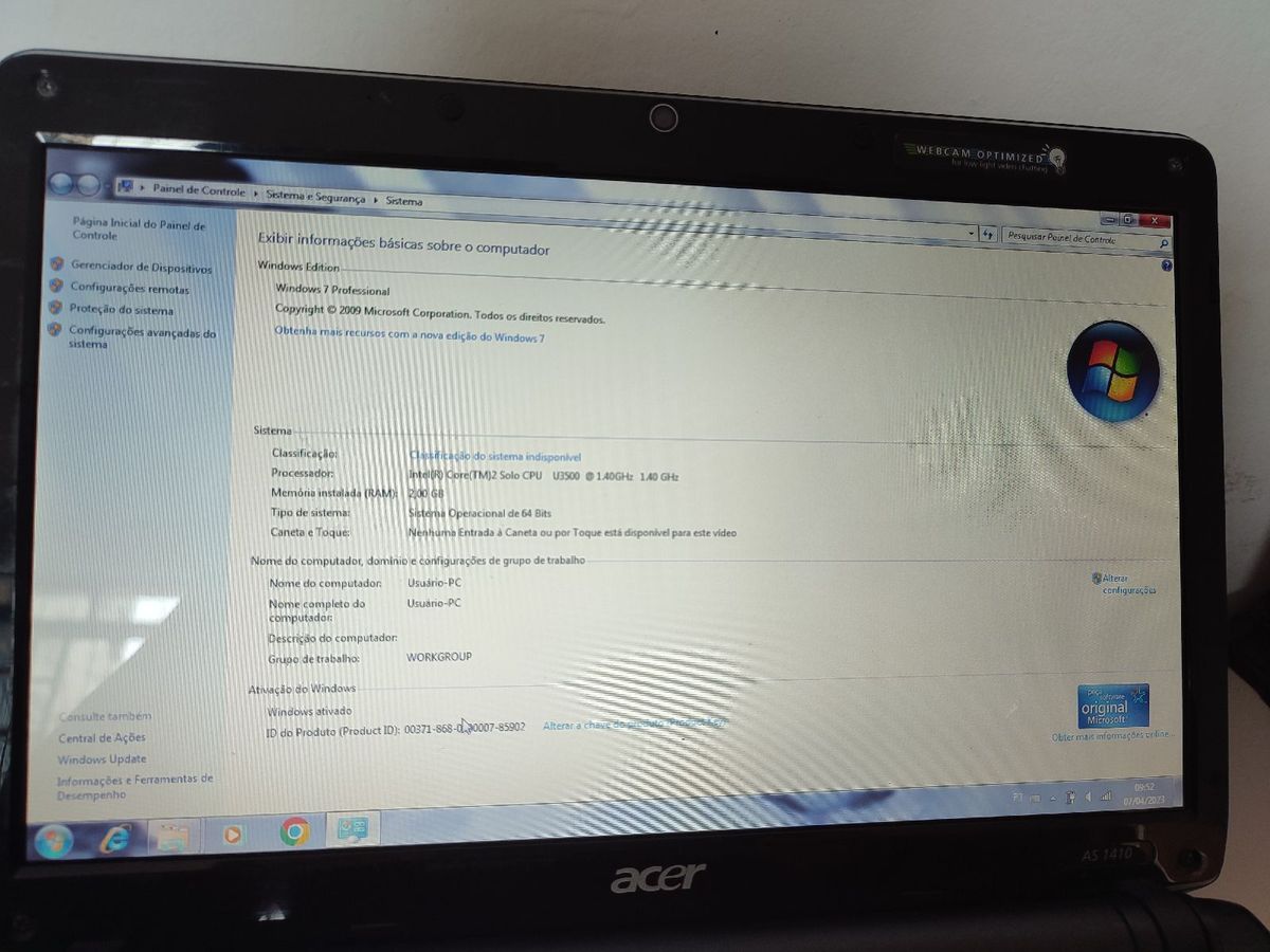 Notebook Acer As1410 | Computador Notebook Acer Usado 84365726 | enjoei