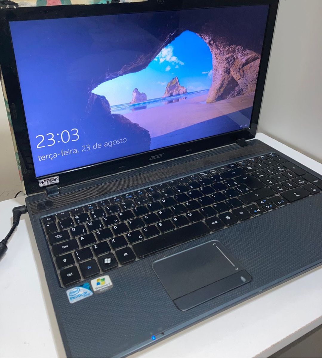 Notebook Acer Dual Core Pentium Windows 7 Preto | Computador Notebook ...