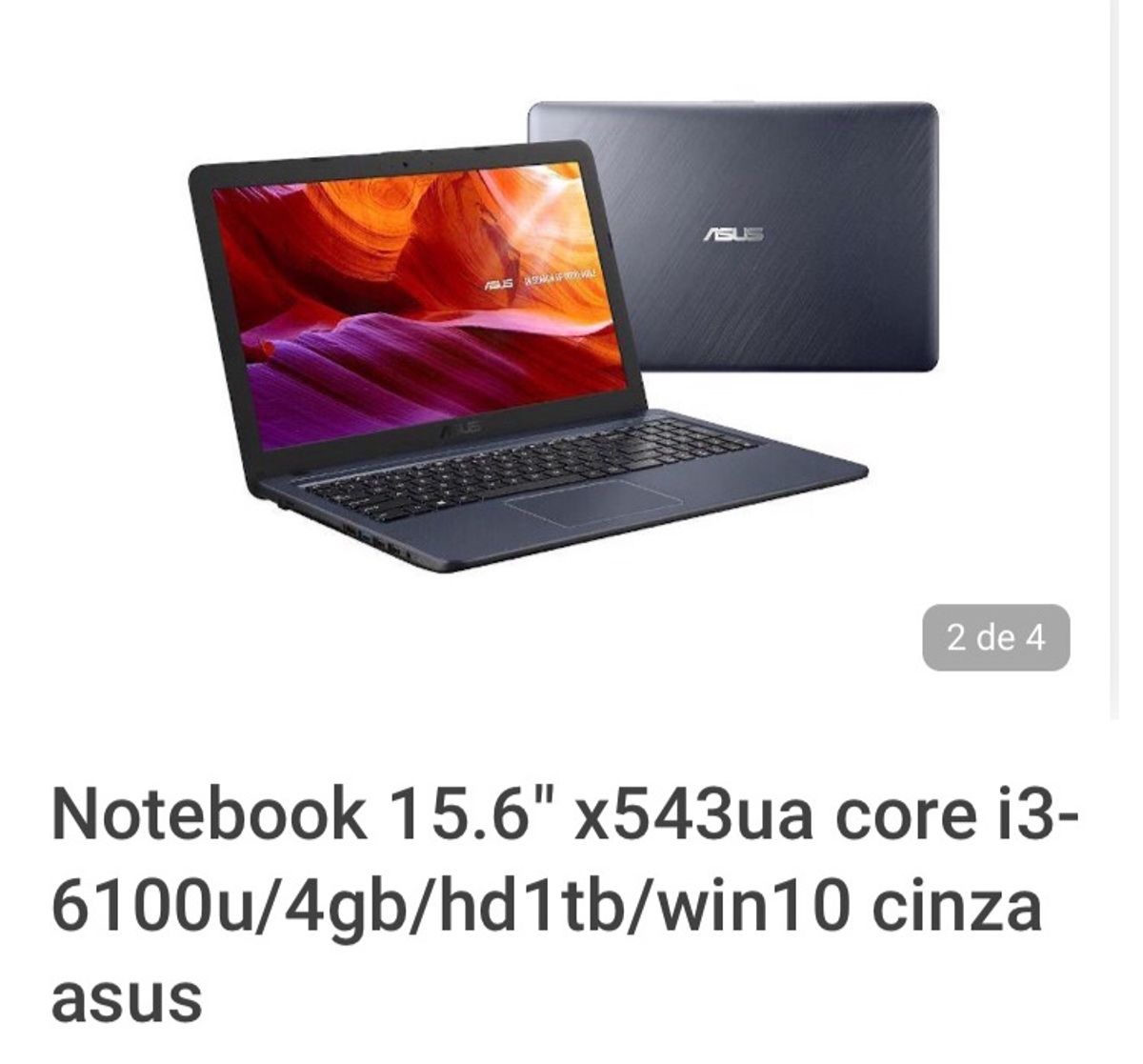 Notebook Asus Novo Na Caixa com Nota Fiscal | Produto Masculino Asus ...