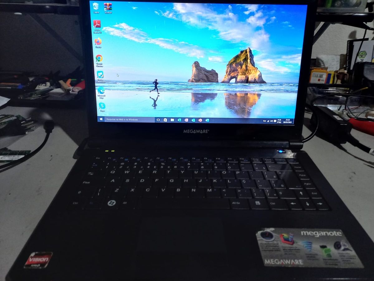 Notebook Mega Ware Meganote, Amd C - 50 Processador 1000mhz, 2 Núcleos ...