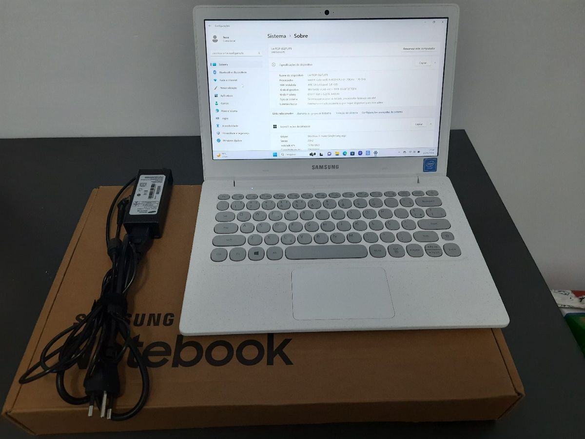 Notebook Samsung, Intel, 4gb, 128gb, Tela 13,3", Branco Giz, Flash F30 ...